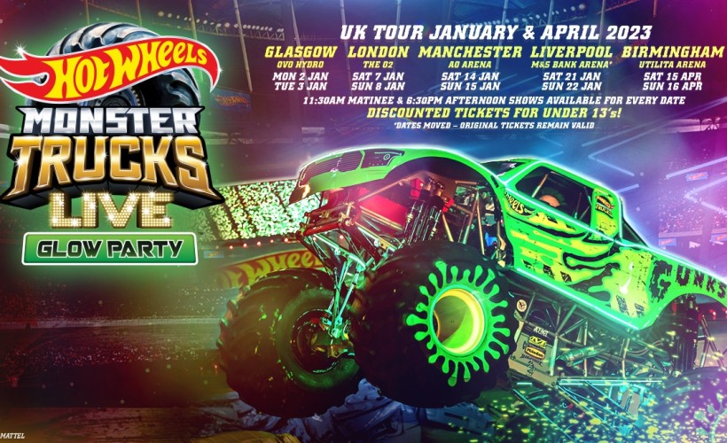 Hot Wheels Monster Trucks Live Glow Party Tickets The O2 Arena Hot Wheels Monster Trucks Live Glow Party Tickets The O2 Arena