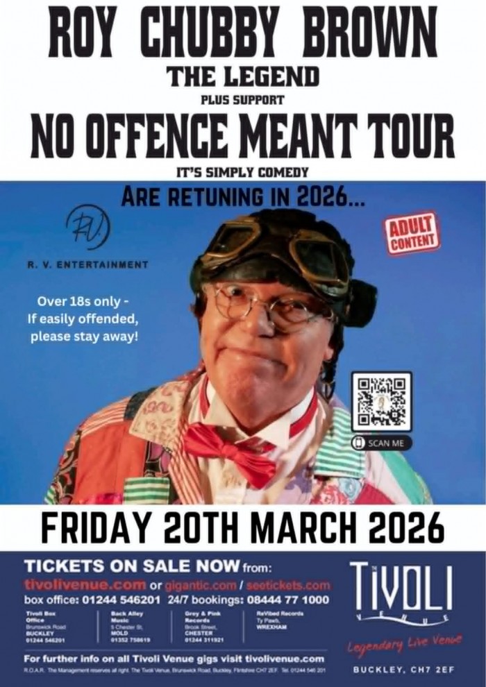 Roy Chubby Brown Tickets - The Tivoli, Buckley - 20/03/2026 18:00