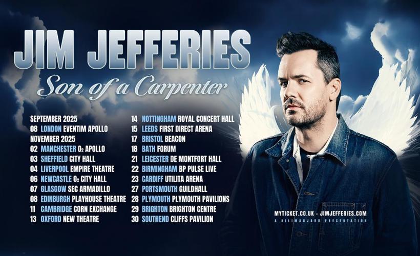 Jim Jefferies: Son of a Carpenter Tickets - Plymouth Pavilions ...